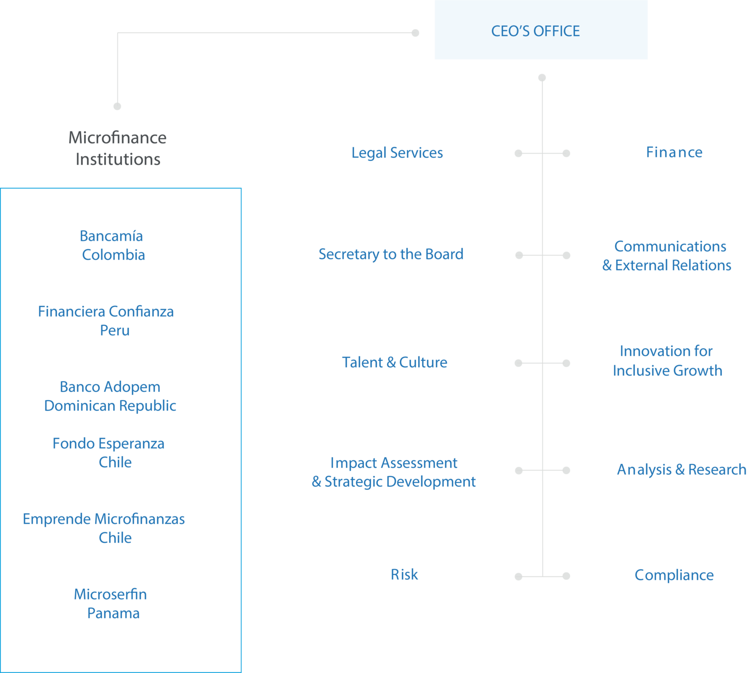 Organization chart - Fundación Microfinanzas BBVA